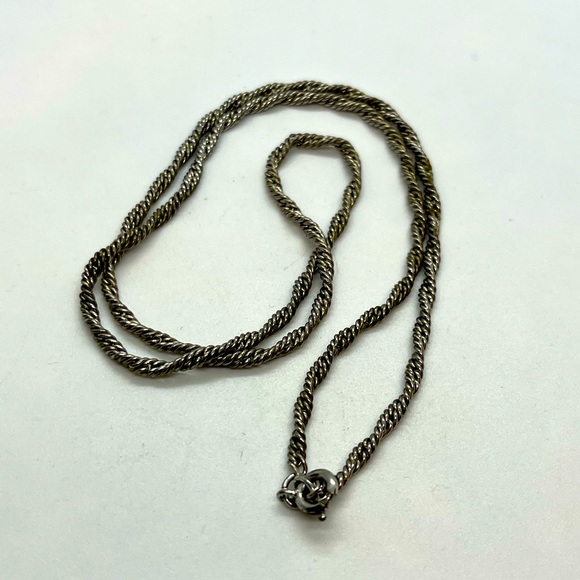 Jewelry | Vintage Sterling Silver Twisted Rope Chain | Poshmark